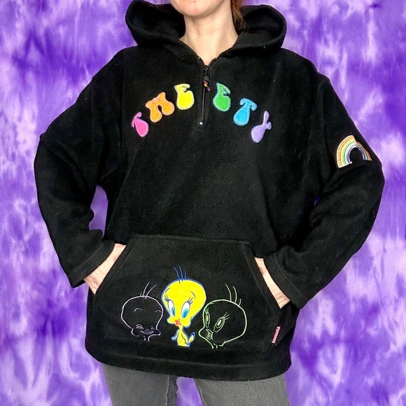 Warner Bros. | Tops | Vintage Tweety Bird Looney Tunes Rainbow Quarter ...